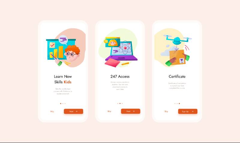 Onboarding Screen UI for APP Figma Template | UI4Free