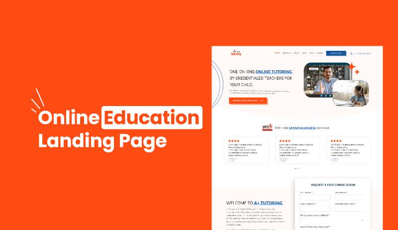 Online Education Landing Page Figma Template | UI4Free