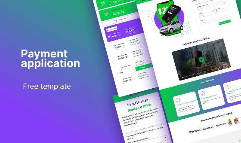 Payment app figma website template | UI4Free