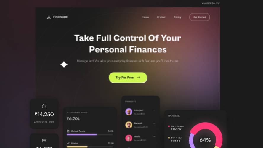 Jaxa Dashboard Glassmorphism Figma Template