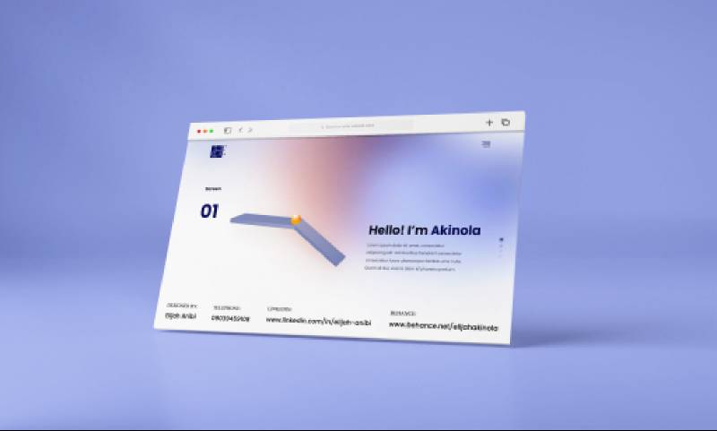 Personal Portfolio Animations Figma Website Template | UI4Free