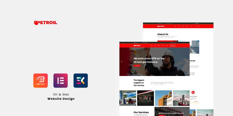 Petroil - Oil & Gas Website Design Figma Template | UI4Free