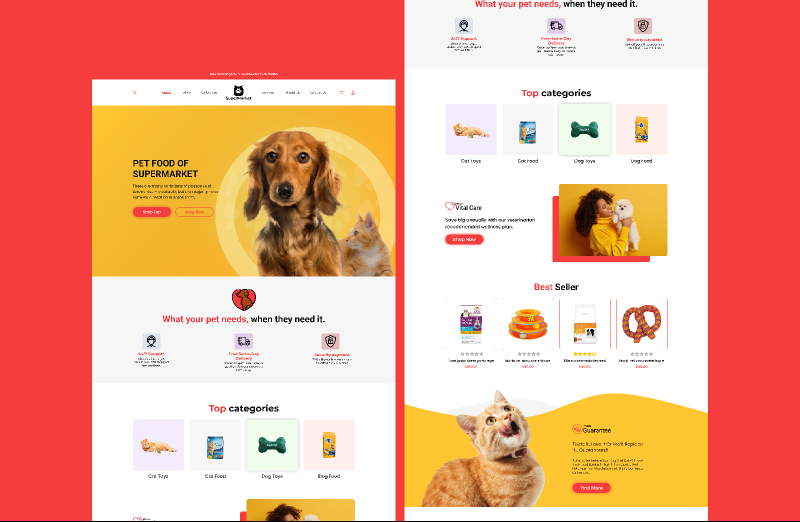 PetsWise Figma Pet Website Template | UI4Free