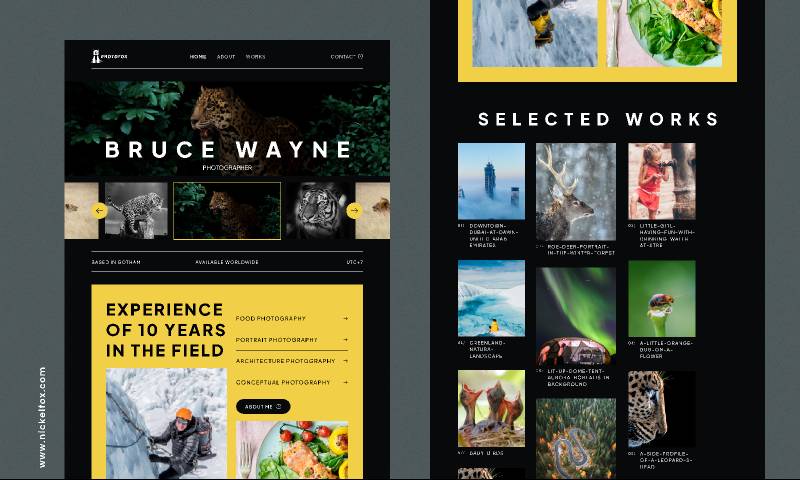 PhotoFox Photography Portfolio Website Template | UI4Free