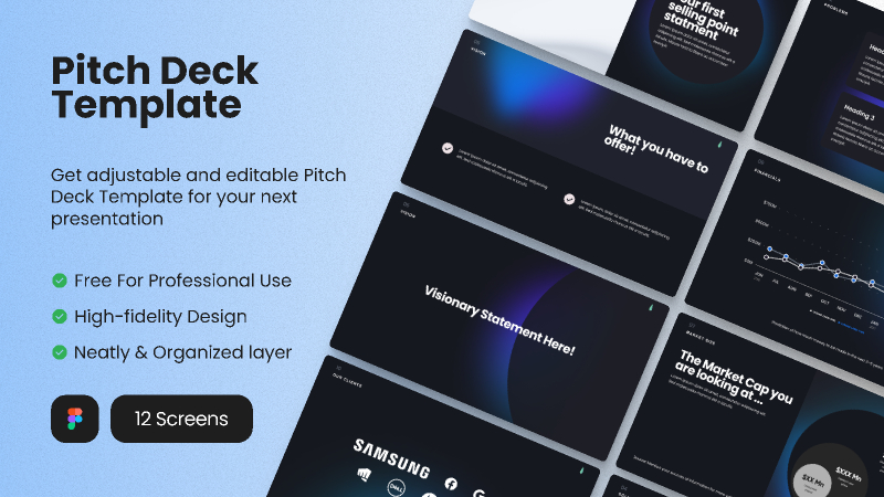 Pitch Deck Template Figma Resource | UI4Free