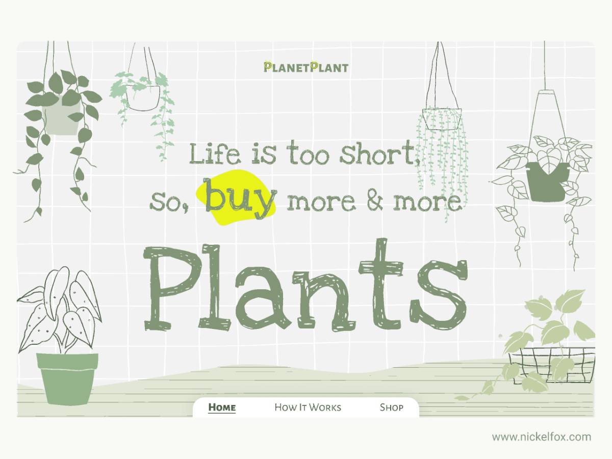 Planet Plant Figma Illustration Template | UI4Free