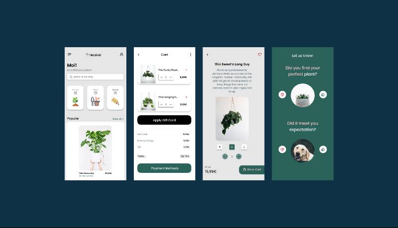 Plant Shop UI Figma Mobile Template | UI4Free