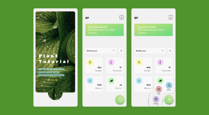 Plant Tutorial Figma Mobile App | UI4Free