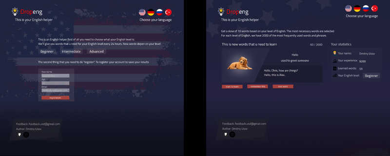 Platform for learning Englsih figma free | UI4Free