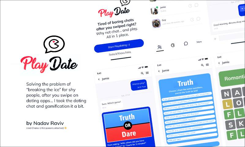 PlayDate 2022 Figma Mobile App - Ui4free.com