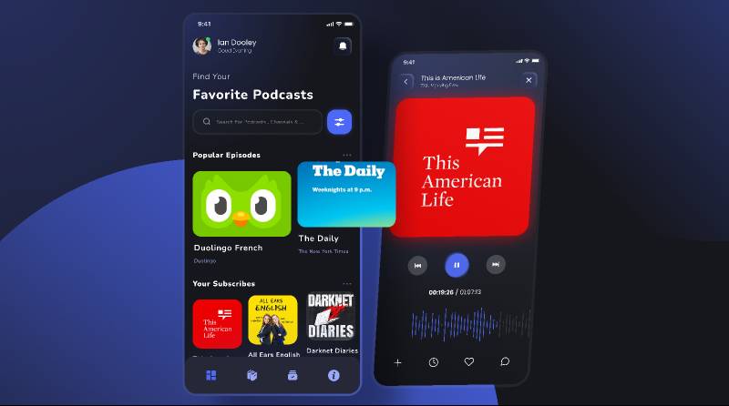 Podcast Concept Figma Mobile Template | UI4Free