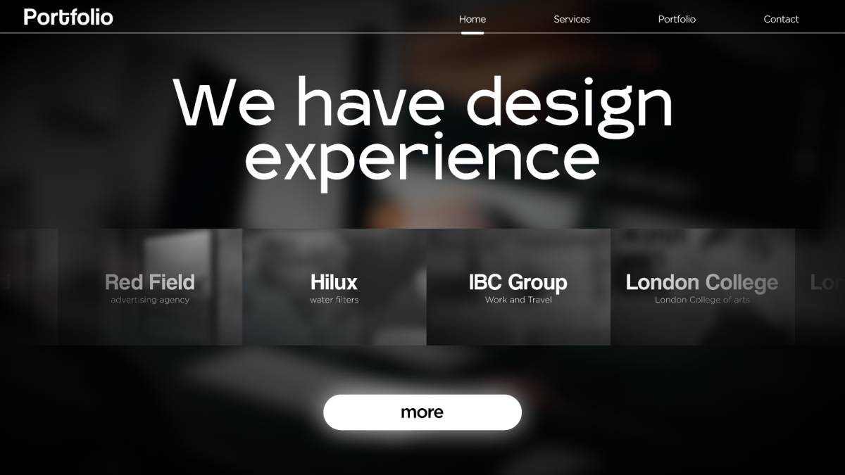 Portfolio - Website Figma Design | UI4Free