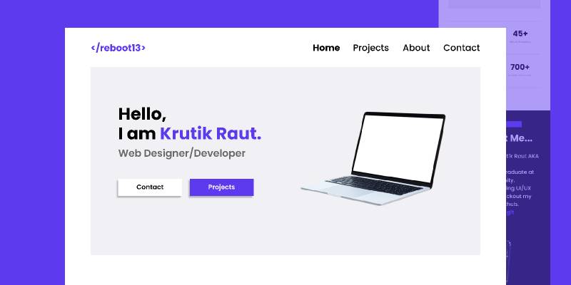 Portfolio Design Website Template | UI4Free