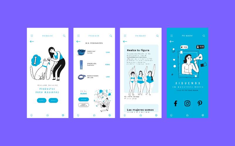 Primark - App ReDesign Figma Template | UI4Free