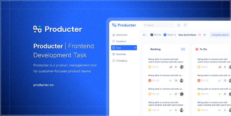 Producter Frontend Development - Task Figma Ui Kit | UI4Free