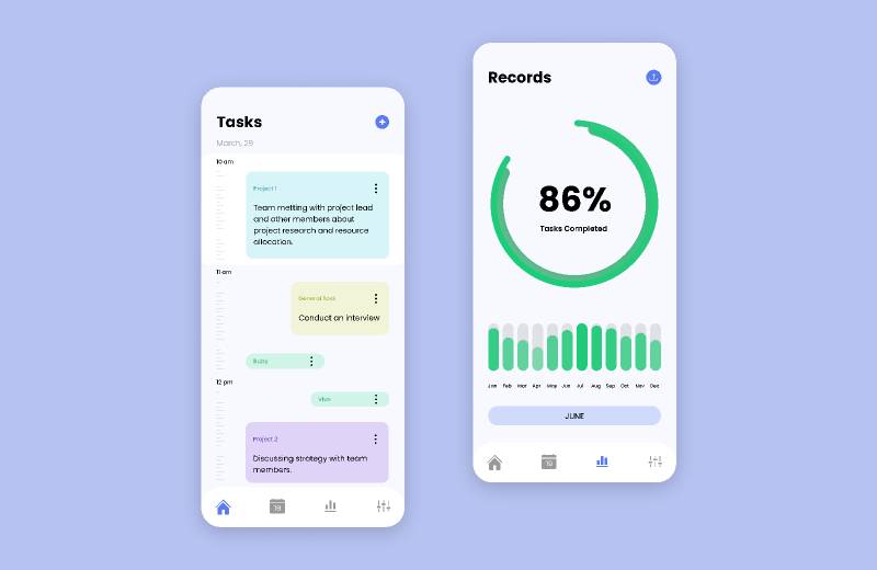 Productivity App Concept Figma Template | UI4Free