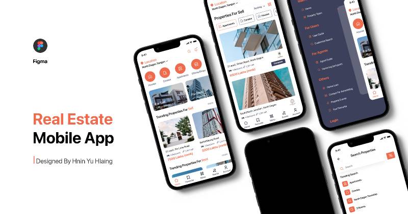 Project Real Estate Figma Mobile App Template | UI4Free