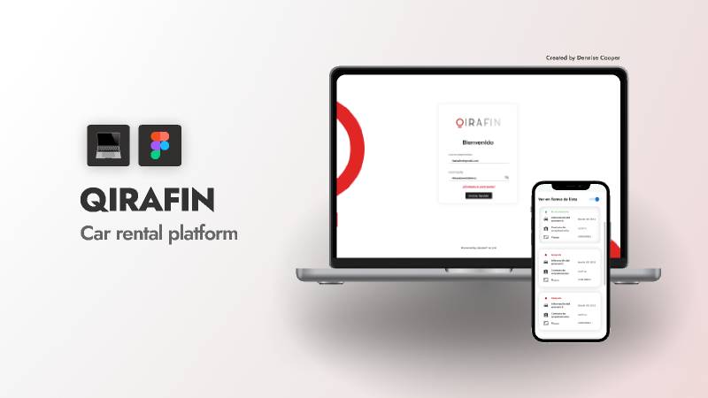 QIRAFIN Car Rental Platform Figma Template | UI4Free