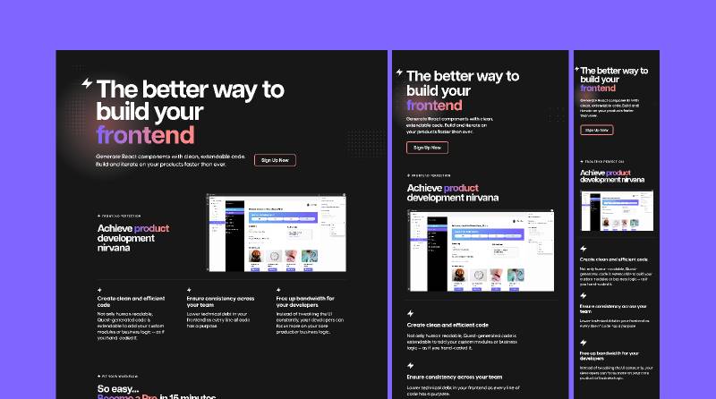 Quest Website 2022 Figma Template | UI4Free