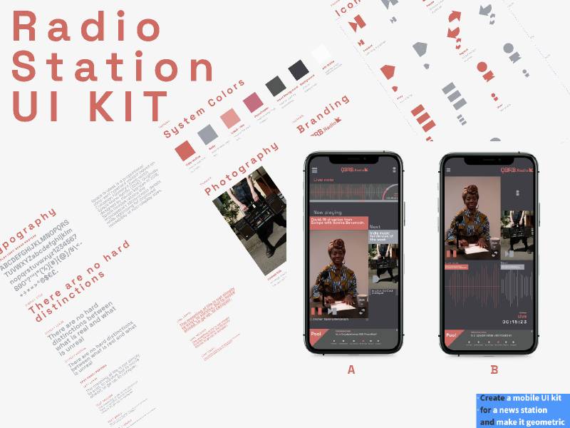 Radio Station ui kit figma template | UI4Free