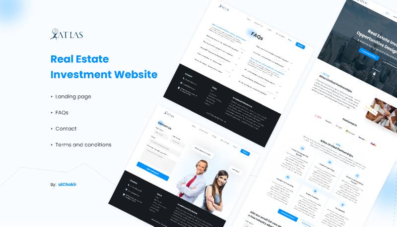 Real estate investment equity rasing website figma template | UI4Free