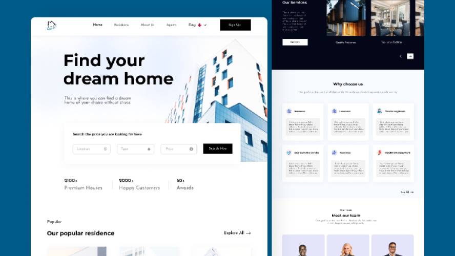 Download Free Landing Page Design Figma - Ui4free.com