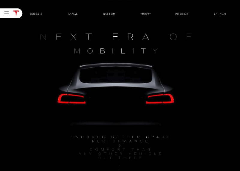 Reimagining Tesla Figma Website Template | UI4Free