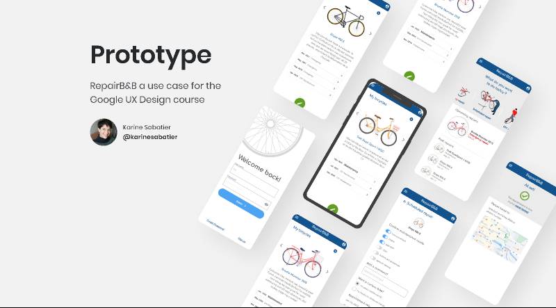 RepairB&B Figma Bike App Template | UI4Free