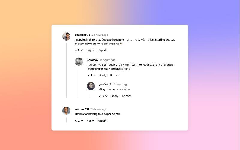 Responsive Comment Template | UI4Free Responsive Comment Template | UI4Free