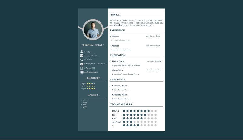 Resume Figma Template | UI4Free