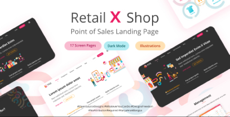 Retail Shop Landing Page Figma Website Template | UI4Free