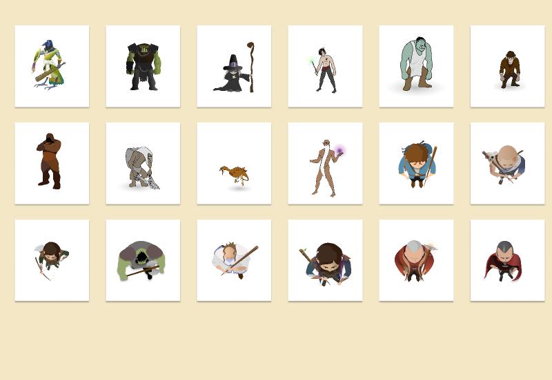 RPG Characters figma - Ui4free.com
