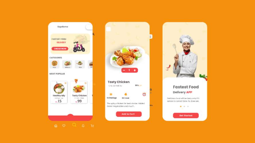 Food Application Figma Mobile App Template - Ui4free.com