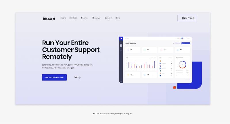 Sass Figma Website Template | UI4Free
