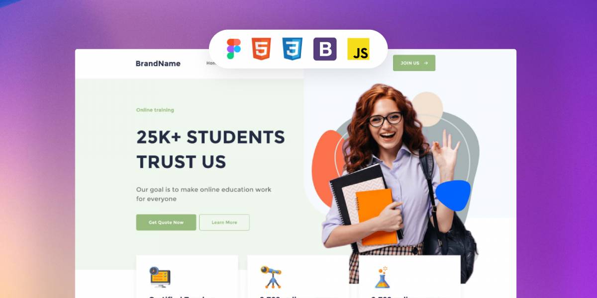 School Solved Figma design | UI4Free
