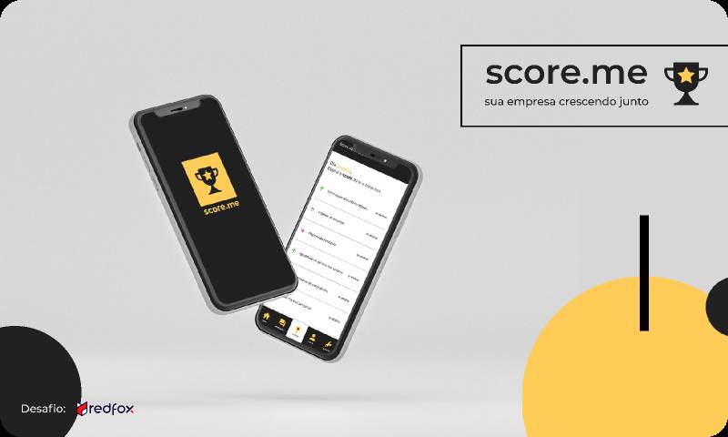 score.me mobile app template | UI4Free