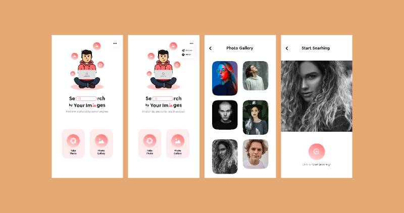 Search By Image Figma Mobile Ui Kit | UI4Free