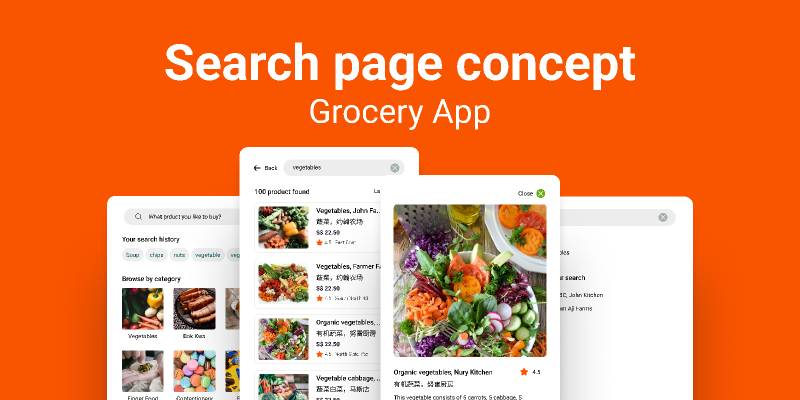 Search page concept Figma Mobile Template | UI4Free
