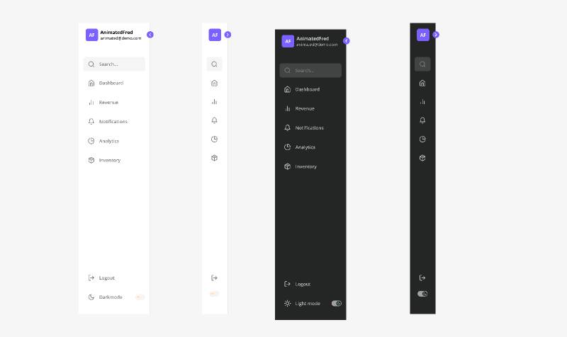 Sidebar Navigation Figma Template | UI4Free