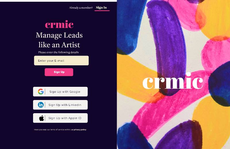 Sign Up Page by Tomas Reynoso Figma Web Ui Kit | UI4Free
