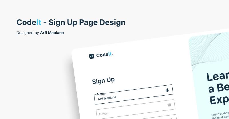 Sign Up Page Design Figma Template | UI4Free