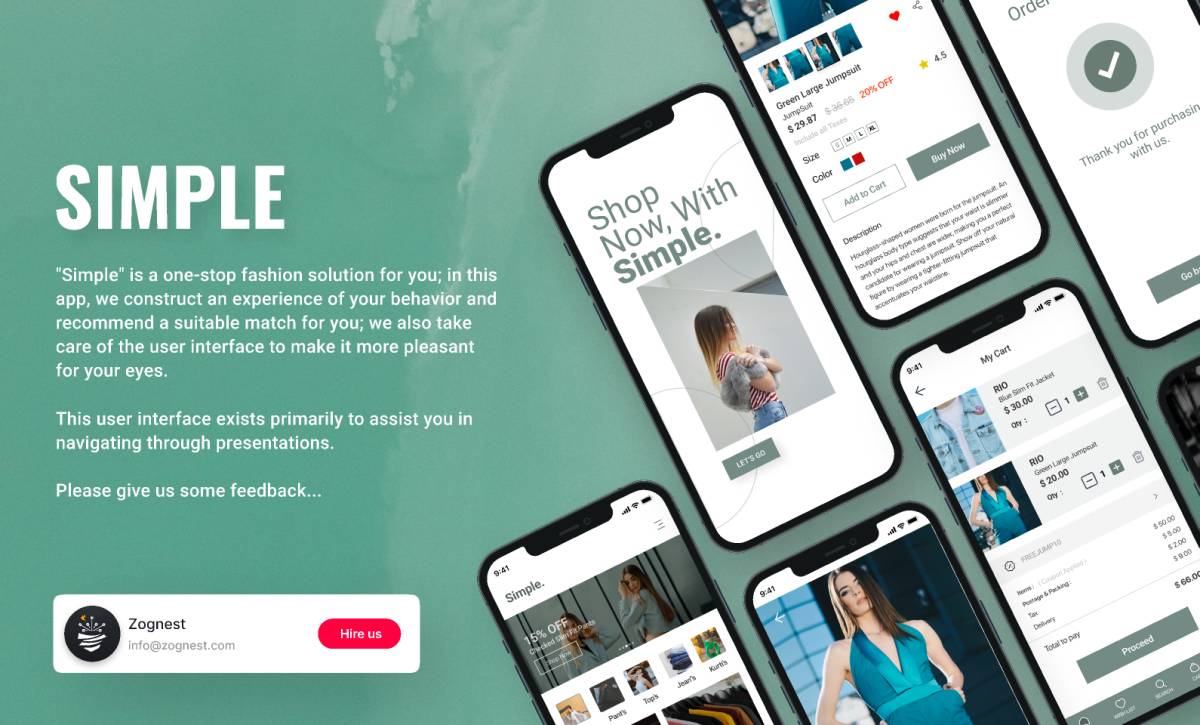 Simple E-commerce Fashion Store Figma Mobile Template | UI4Free