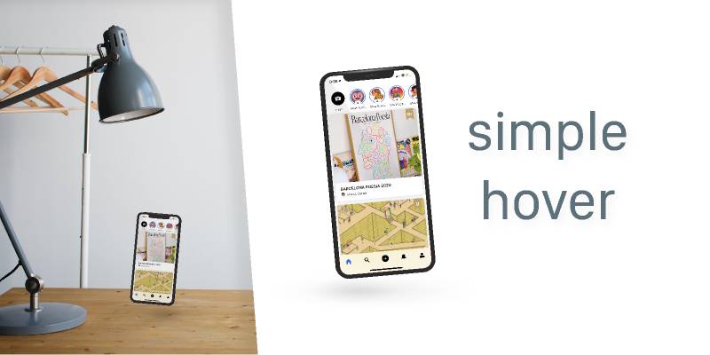 Simple Iphone Hover Mockup | UI4Free