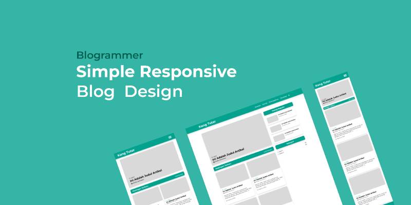 Simple Responsive Blog Design Figma Template | UI4Free