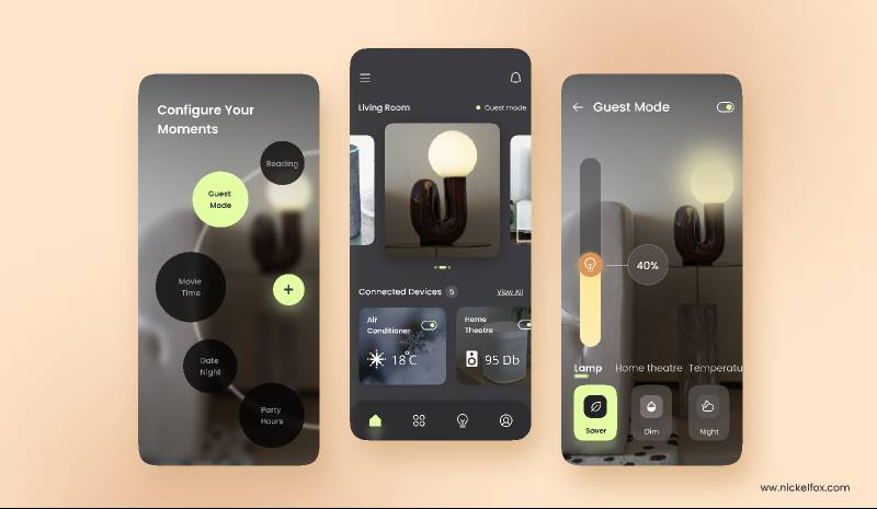 Smart Home Automation App Figma Template | UI4Free
