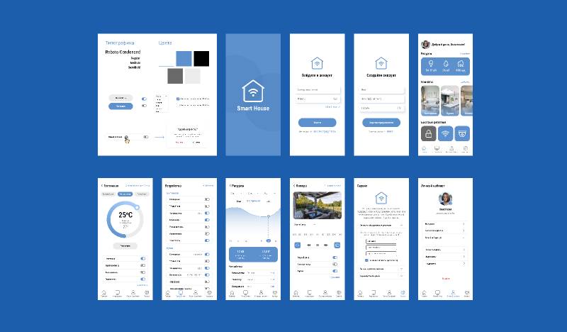Smart house figma mobile template | UI4Free