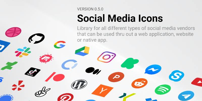 Social Media Icons Figma Ui Kit | UI4Free