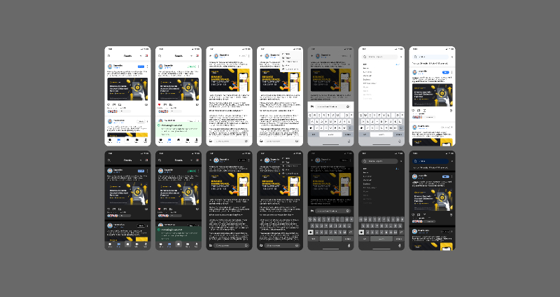 Social network news feeds figma free mobile app template | UI4Free