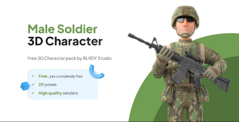 Soldier 3D Character | UI4Free