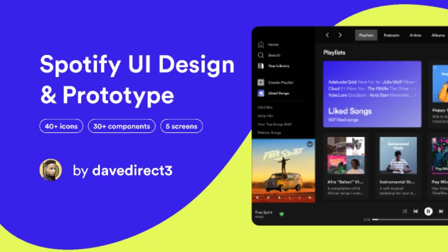 Modern Profile UI Kit - Freebies UI Figma - Ui4free.com